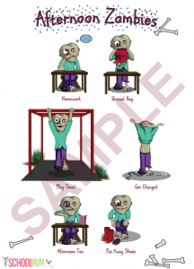 Zombies DIY Afternoon Routine Chart - School Mum