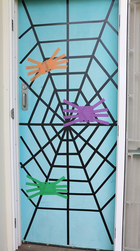 Halloween Spider Web Door Tutorial - School Mum