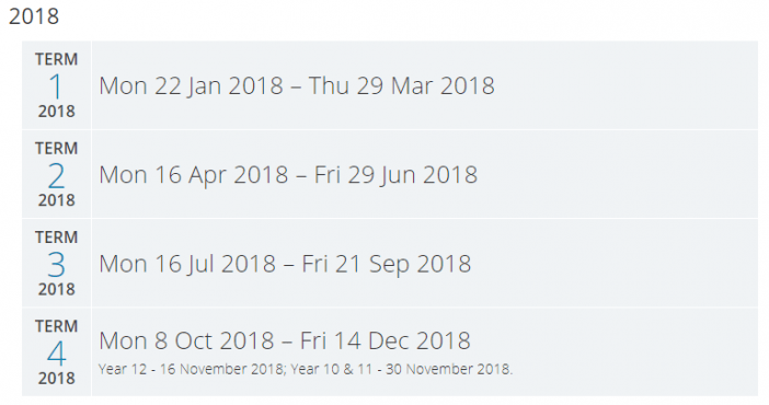 Plan Ahead With Our List of 2018 School Term Dates - School Mum