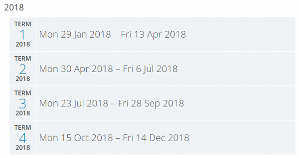 Plan Ahead With Our List of 2018 School Term Dates - School Mum