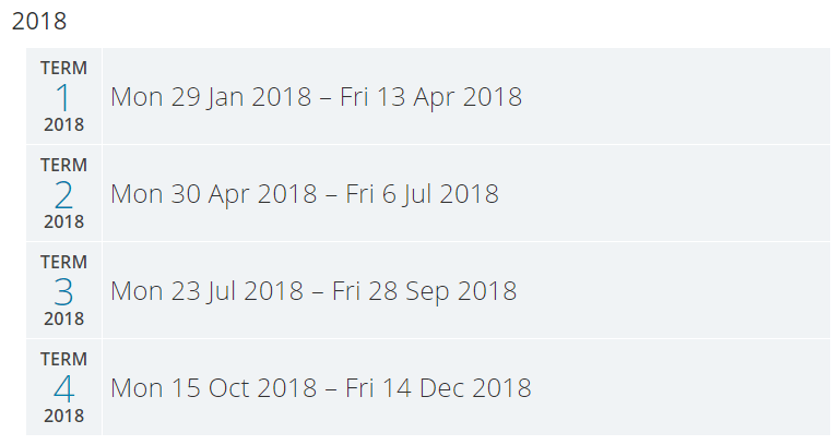 Plan Ahead With Our List of 2018 School Term Dates - School Mum